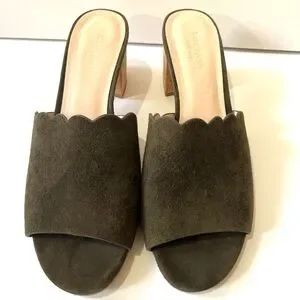 kate spade | Shoes | Kate Spade Warren Green Suede Scalloped Slip On ...